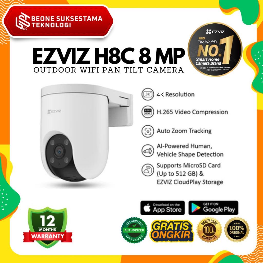 Jual EZVIZ H8C-PRO-8MP 8MP COLORNIGHT VISION 2 WAY PAN TILT OUTDOOR ...