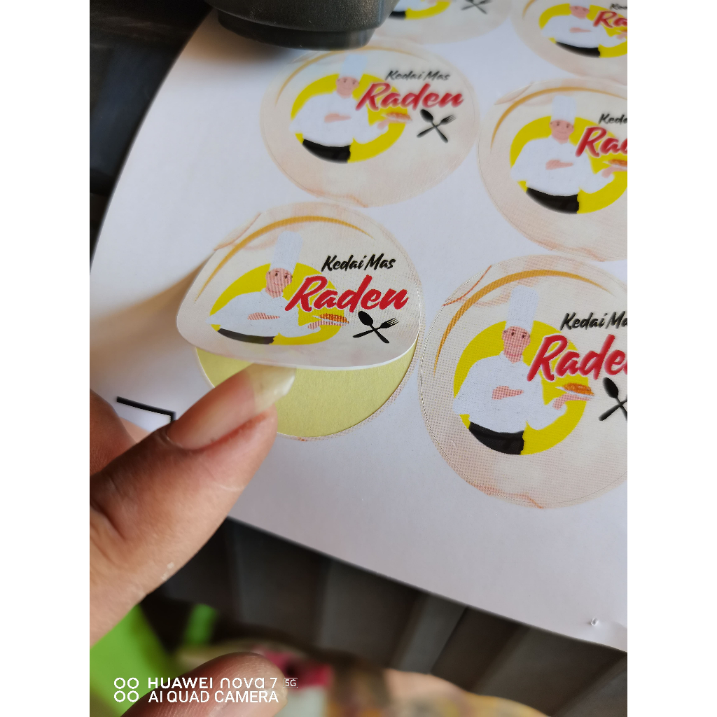 Jual STIKER CUSTOM LABEL MAKANAN MINUMAN SNACK CATERING | Shopee Indonesia