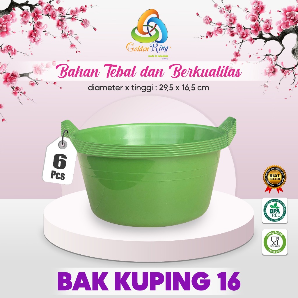 Jual (6 PCS) BASKOM JUMBO/ BASKOM HAJATAN/ BAK PLASTIK / BAK AIR ANTI ...
