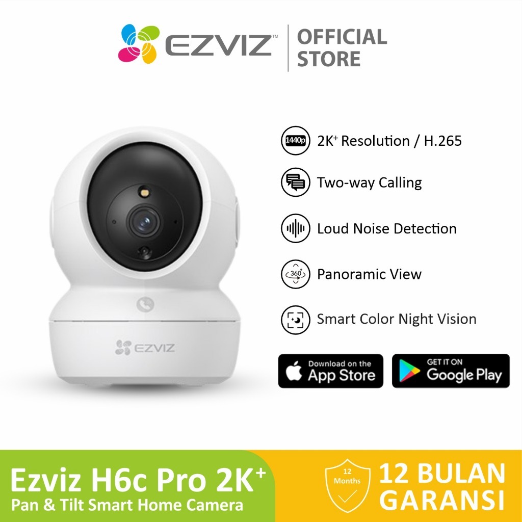 Jual CAMERA EZVIZ H6C PRO 2K Pan & Tilt Smart Home Camera | Shopee Indonesia
