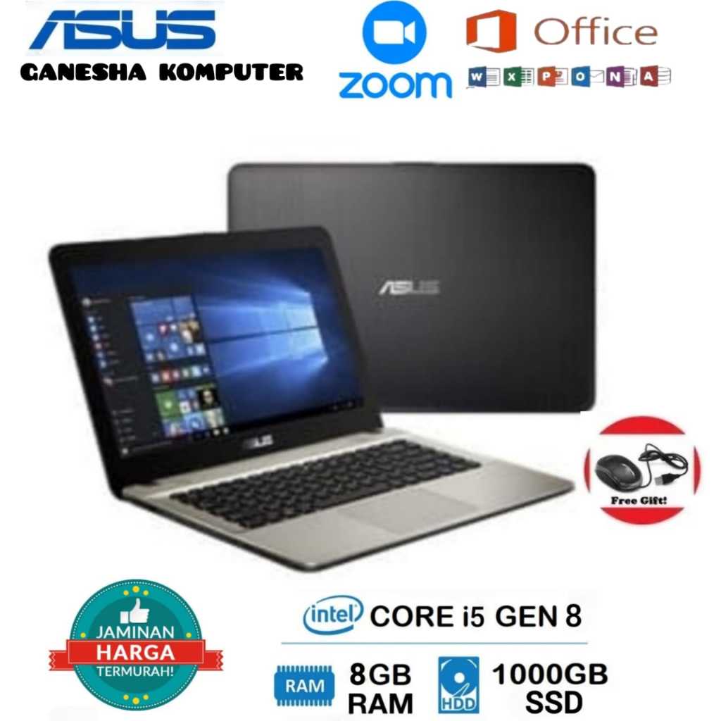 Jual Laptop ASUS A442U Intel core i5 gen 8/Nvidia 2Gb gaming FREE MOUSE ...
