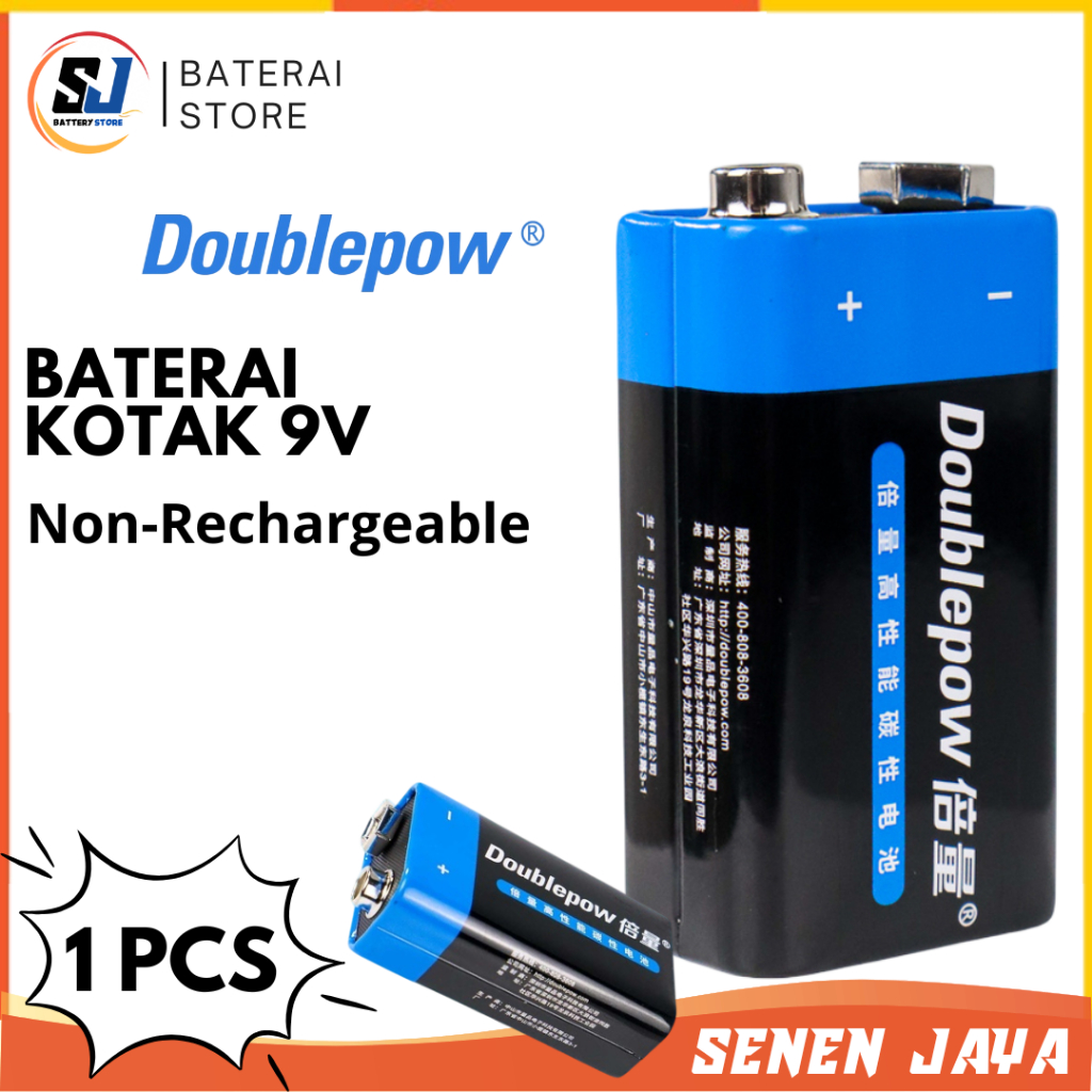Jual Baterai Kotak 9V Doublepow Non-Rechargeable | Baterai Mic ...