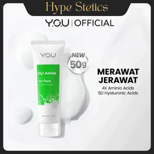 Jual YOU Hy! Amino Anti Acne Facial Wash AC-Ttack Sabun Cuci Muka ...
