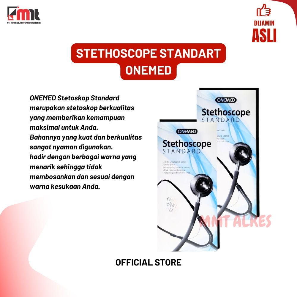 Jual Stetoskop Onemed Standard Pink Blue Red Purple Black Grey Sky Blue Yellow Full Colour ...