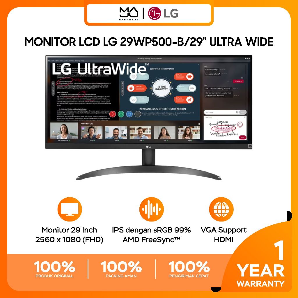 Jual Monitor LED LG 29WP500 / 29WP500-B Ultrawide HDR10 IPS 75hz ...