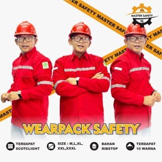 Jual Wearpack Katelpak Safety / Kemeja MASTER SAFETY Panjang / Kemeja Safety Pria / Kemeja Kerja ...
