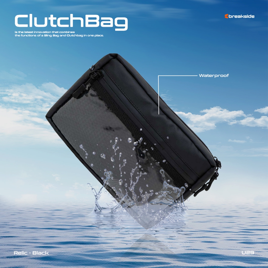 Jual Breakside Clutch Bag Relic - Black Handbag Pria Warna Hitam ...