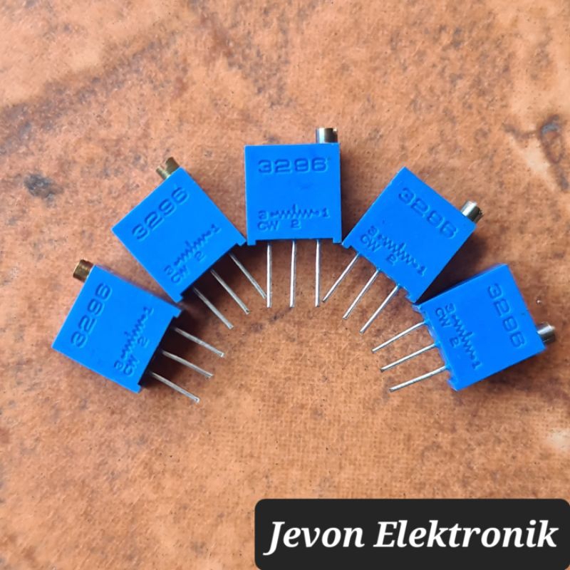 Jual VR Biru 3296 Trimpot Multiturn 1K 10K 20K 50K 100K Eceran 102 103 ...