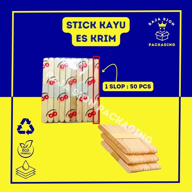 Jual ( SLOP Kecil ) Stick Es Krim Kayu / Stik Es | Shopee Indonesia