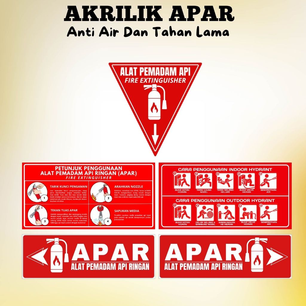 Jual Akrilik Signage APAR/Petunjuk APAR/Petunjuk Hydrant - Tahan lama ...