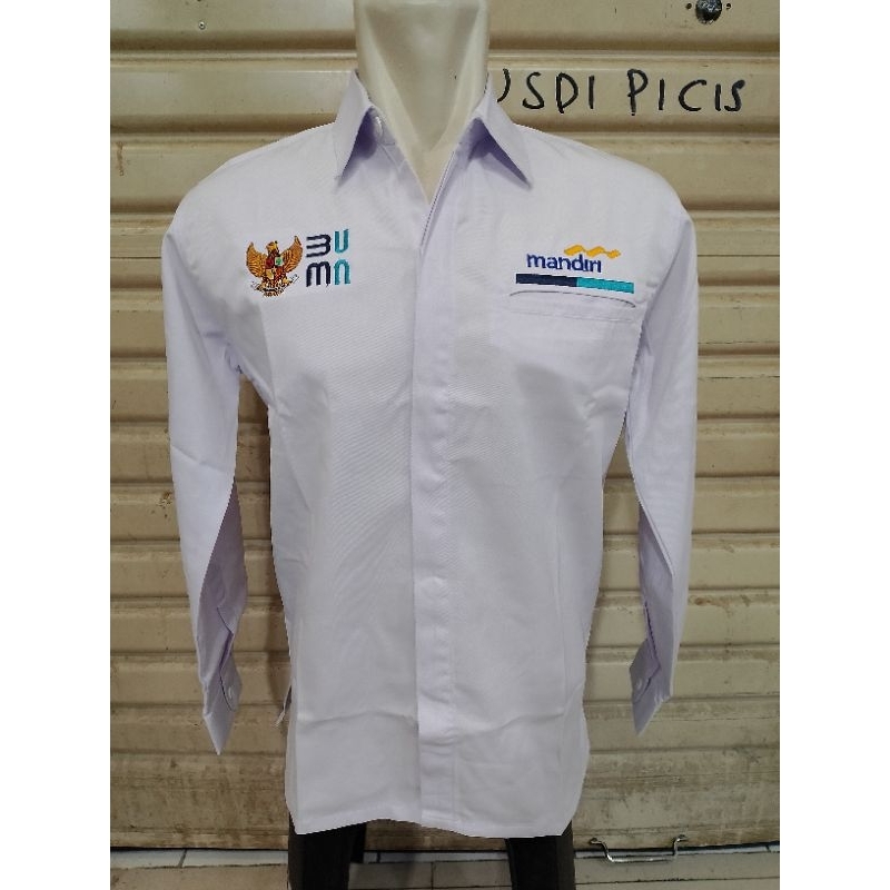 Jual Kemeja Bumn Garuda Mandiri Seragam Mandiri Putih Panjang | Shopee ...