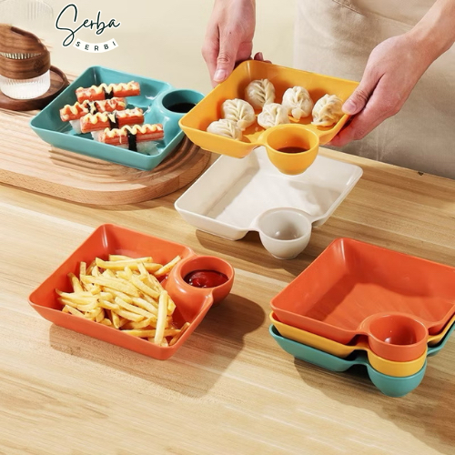 Jual SB-S85 Piring Saji Wadah Snack Piring Snack Square Bahan Plastik ...
