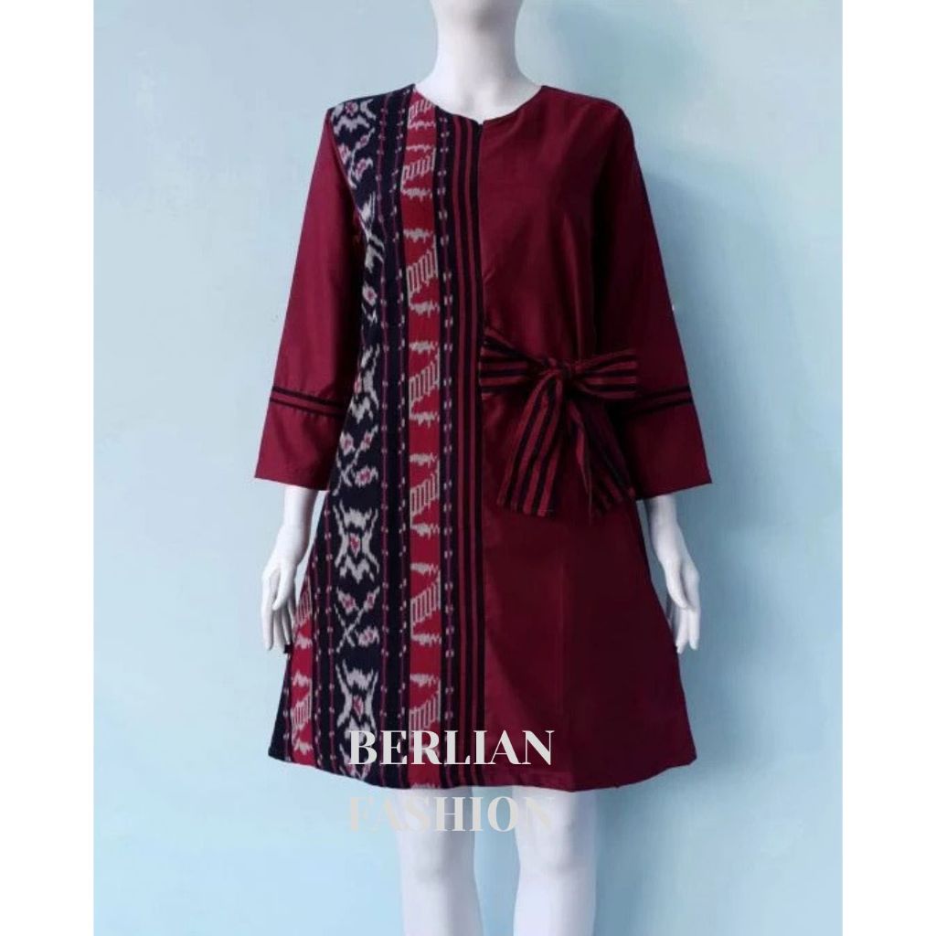 Jual Baju Tunik Tenun Socket Troso NTT Atasan Wanita Anak Batik Mix Toyobo Acara Resmi Kerja ...