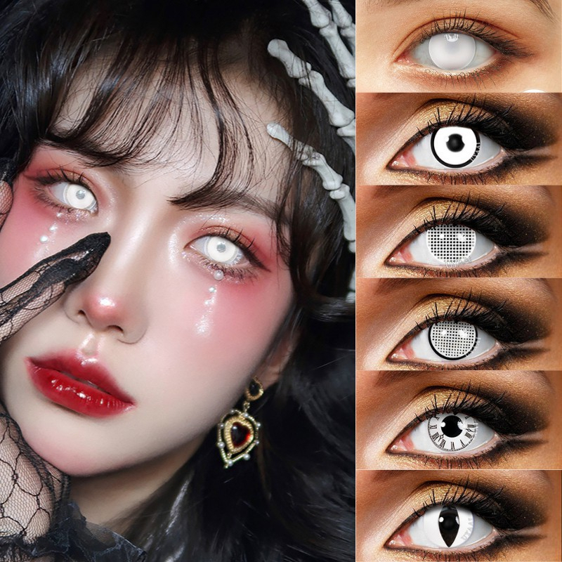 Jual rcsbeauty Softlens cosplay putih halloween | Shopee Indonesia