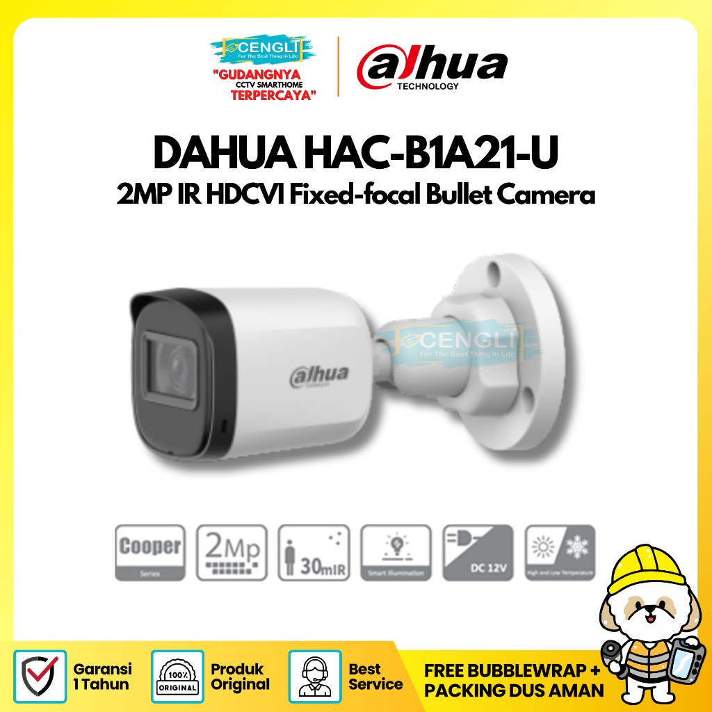 Jual Kamera Cooper Series Dahua DH-HAC-B1A21-U 2MP IR HDCVI Fixed-focal Bullet Camera | Shopee ...