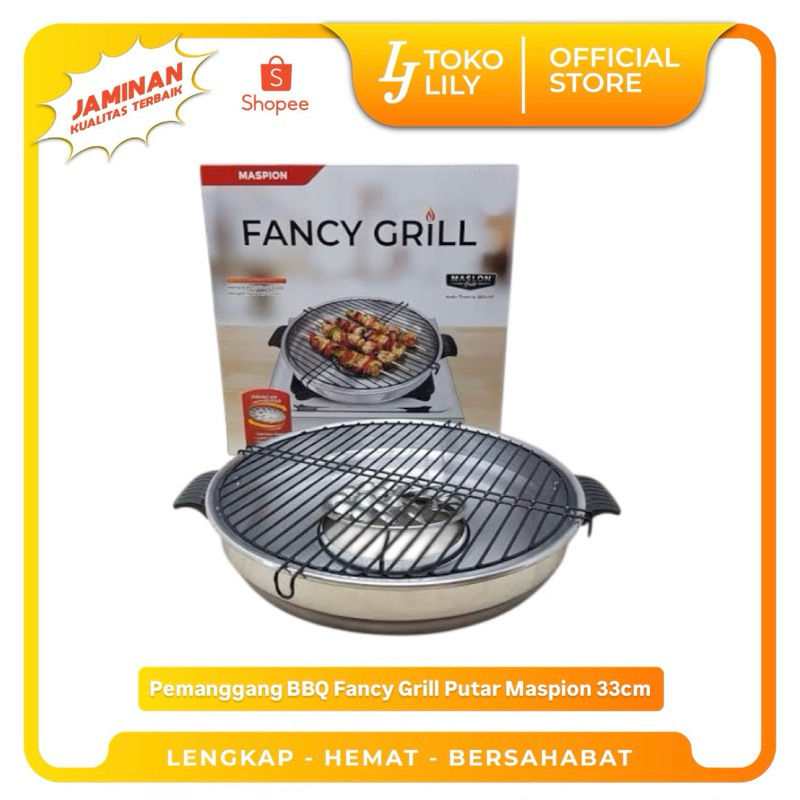 Jual Pemanggang BBQ Fancy Grill Putar Maspion 33cm | Shopee Indonesia