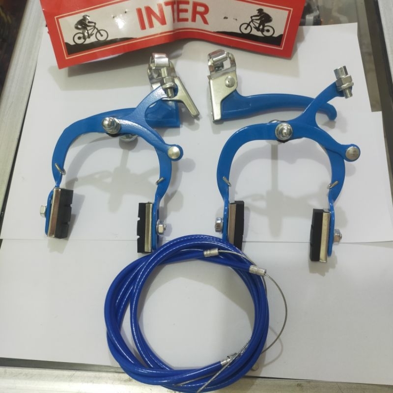 Jual rem set inter warna model jepit Depan belakang rem sepeda anak ...