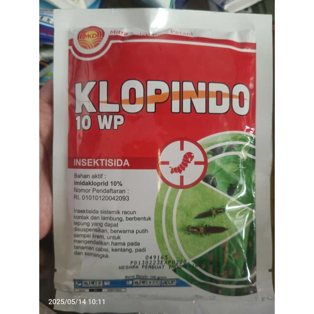 Jual Insektisida Klopindo 10WP 100 gram Kemasan baru warna merah | Shopee Indonesia