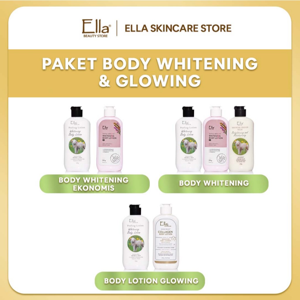 Jual (KHUSUS LIVE) Ella Skincare Paket Body Glowing All Varian | Shopee ...