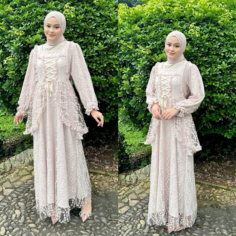 Jual CELIANA DRESS LACE || Pakaian ala Princess || Dress Wanita ...