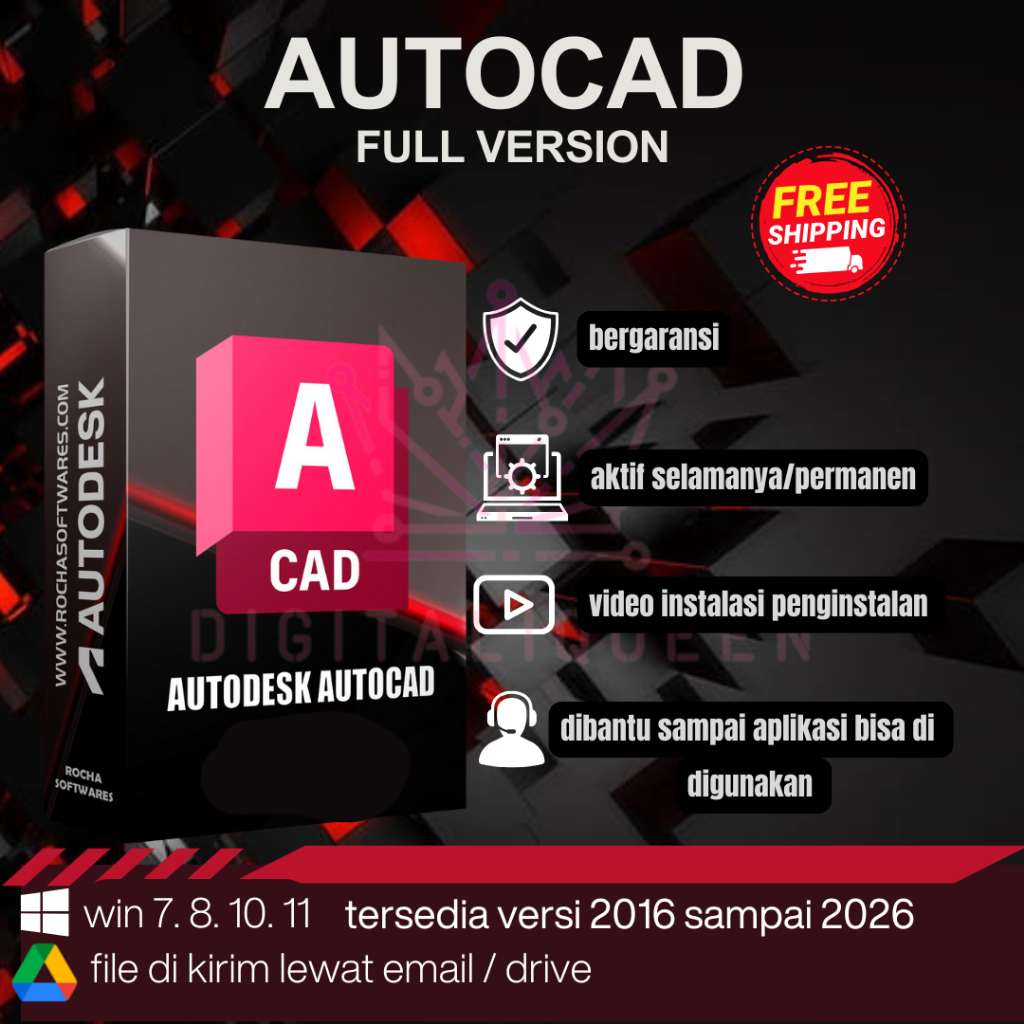 Jual Autocad sofware Architecture Win All Version 2017 2018 2019 2020 ...