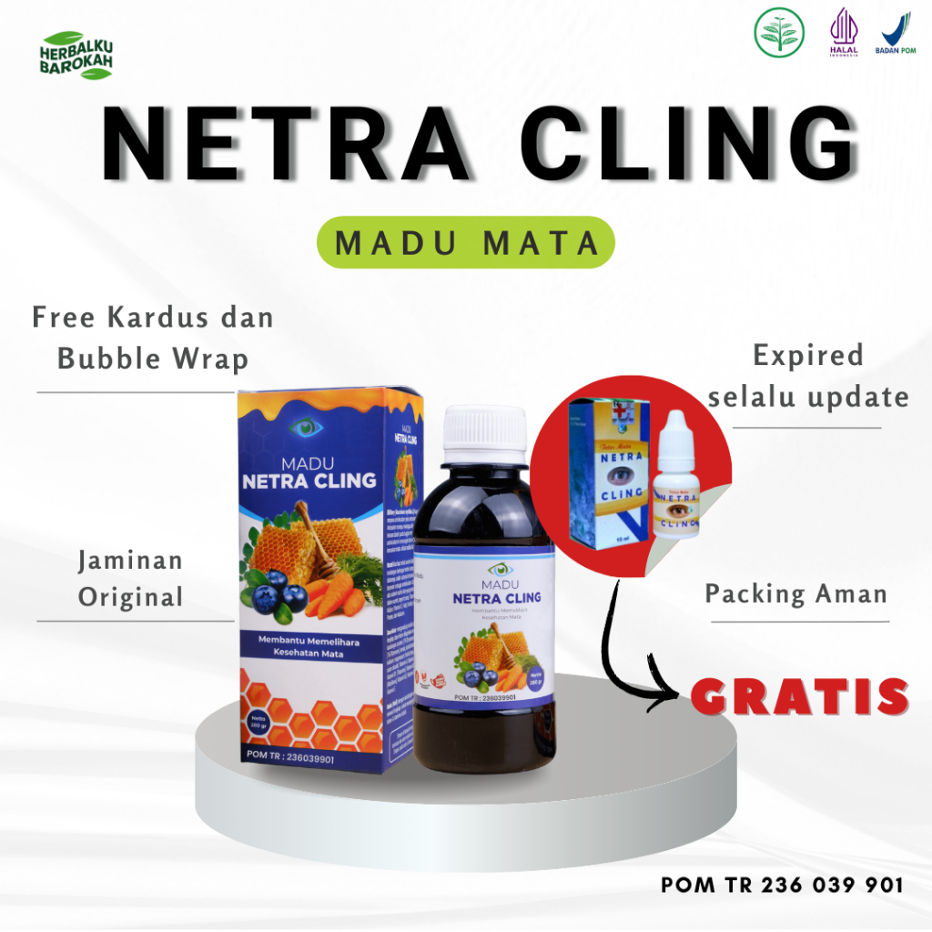 Jual Netra Cling Madu Mata GRATIS! Tetes Mata Netra Cling Untuk Iritasi ...
