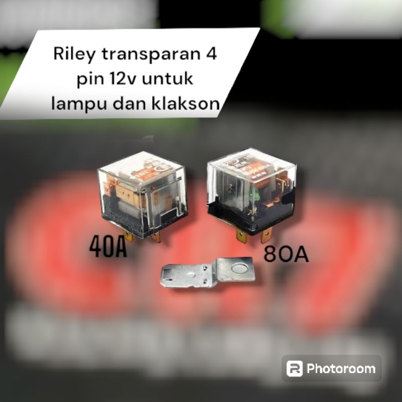 Jual Riley transparan 4 pin 12v untuk lampu dan klakson | Shopee Indonesia