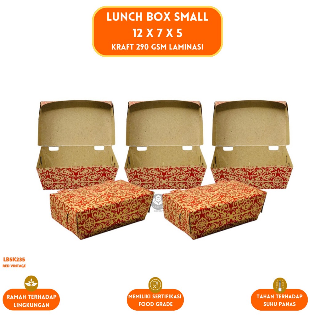 Jual Paper Lunch Box Small Lunch Box Small (LB5K235) | Shopee Indonesia
