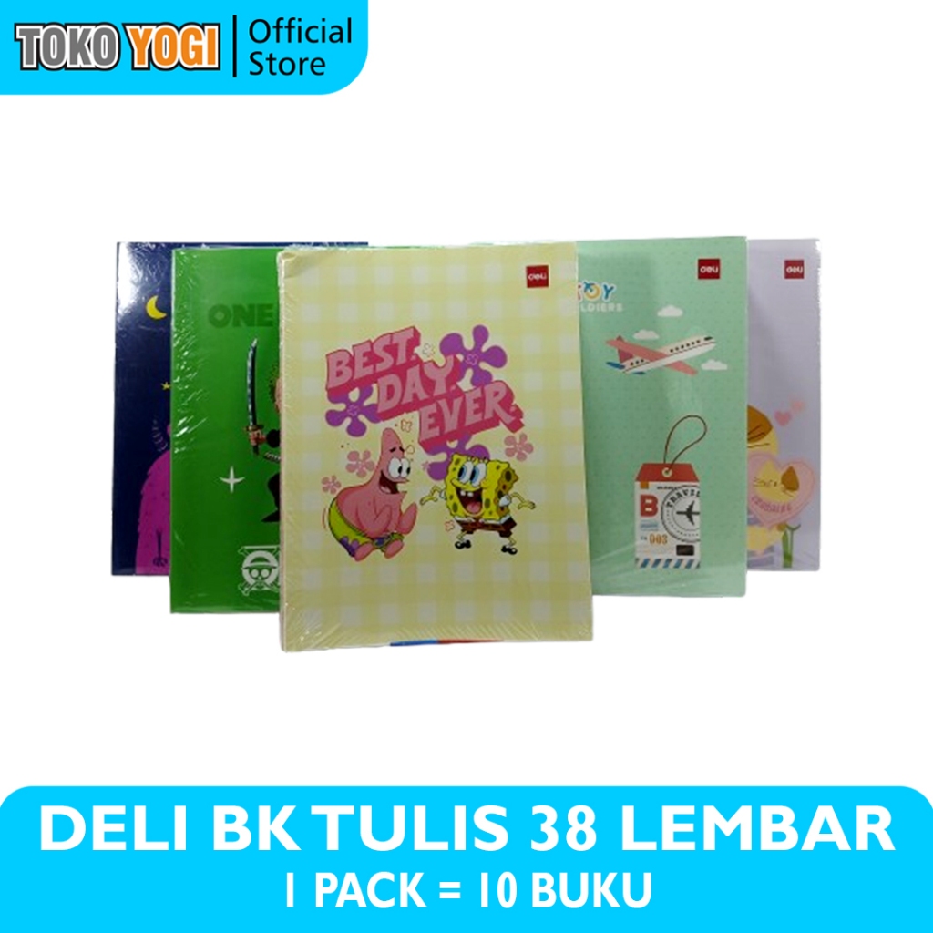 Jual BUKU TULIS DELI A5 38 LEMBAR KARAKTER || 1 PACK (10pcs) | Shopee ...