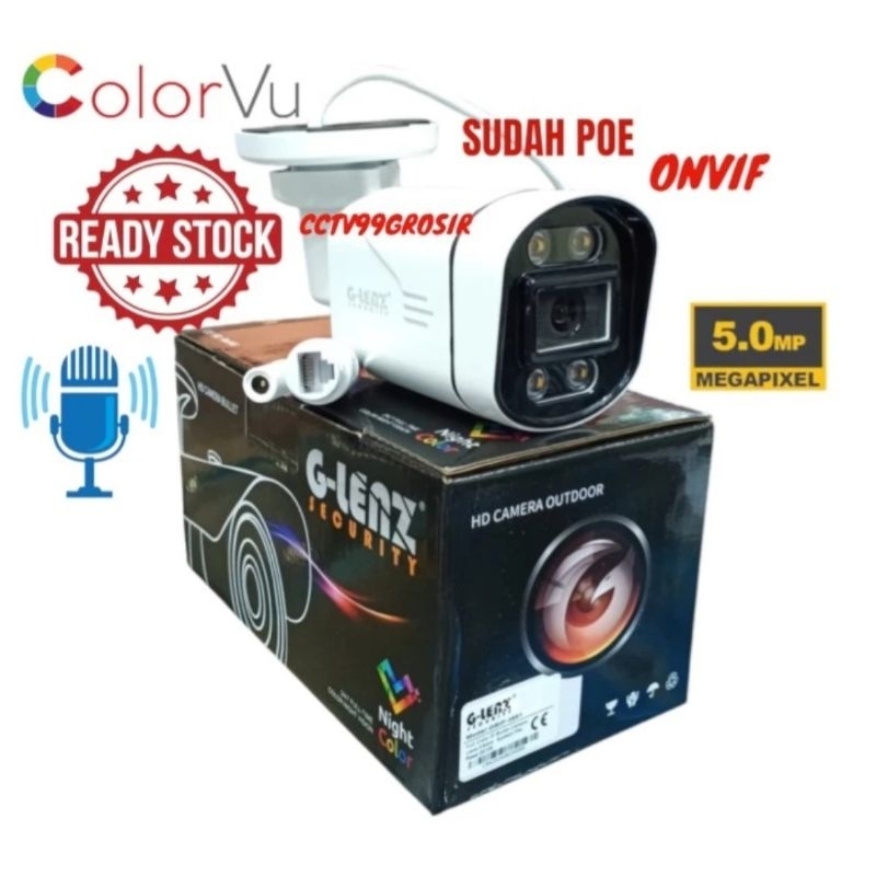 Jual IP CAMERA OUTDOOR 5MP Full Color Onvif, Ip Cam Glenz POE, ipcam 3551 | Shopee Indonesia