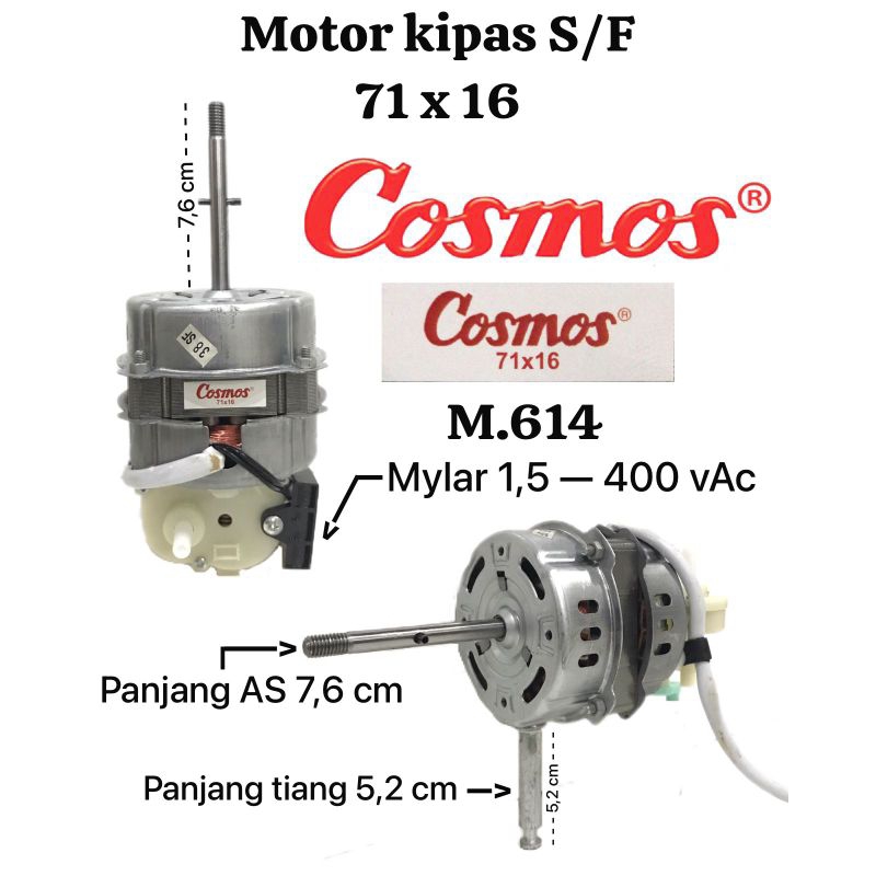 Jual Dynamo Dinamo Kipas Angin Stand Fan 16" Cosmos | Shopee Indonesia