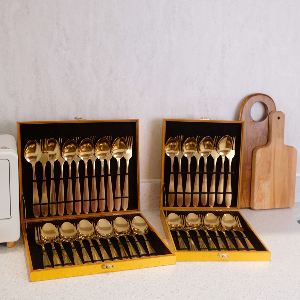 Jual KODE R43R Surprice NOVA SET Sendok Garpu Stainless Box Sendok ...
