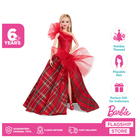Jual Barbie Signature 2024 Holiday Barbie Fashion Doll - Mainan Boneka ...