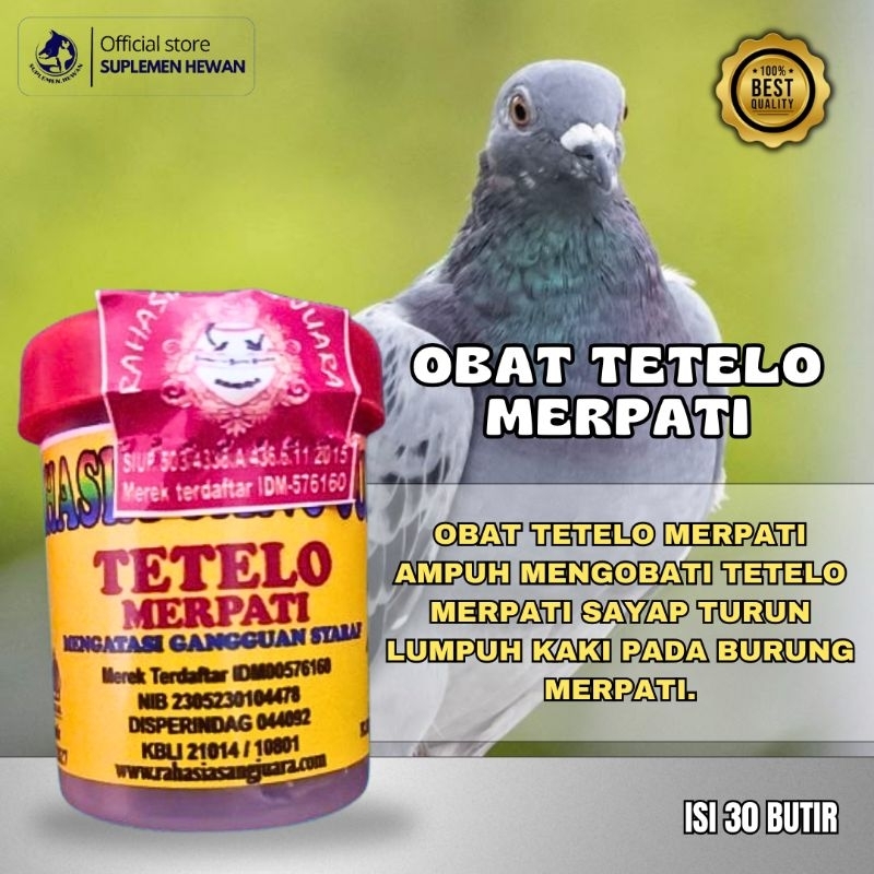 Jual Obat Tetelo Burung Merpati isi 30 Butir - Obat Anti Syaraf Tetelo Sayap Turun | Shopee ...