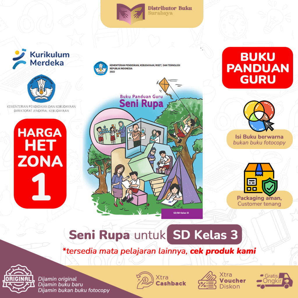 Jual Buku Panduan Guru Seni Rupa Kelas 3 SD - Kurikulum Merdeka | Shopee Indonesia