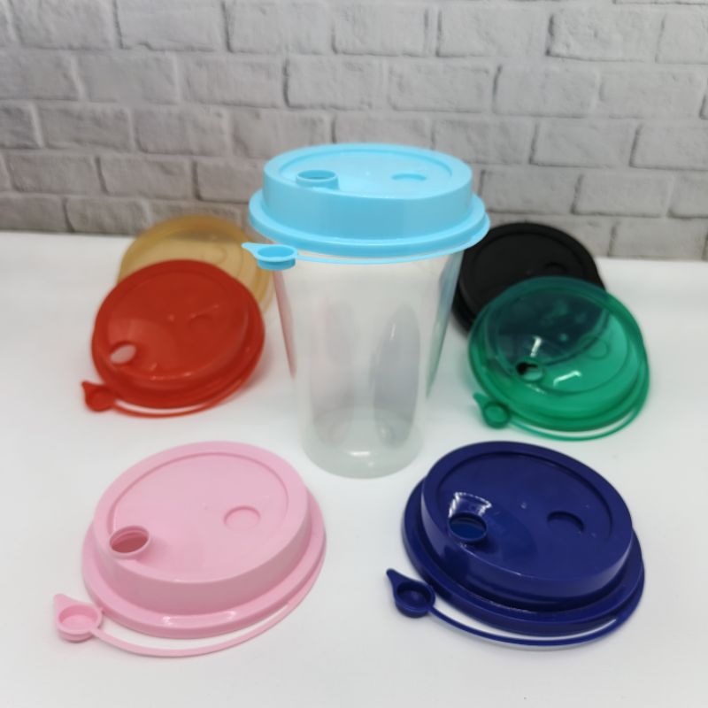 Jual [25pcs] CUP Gelas PP Injection 14oz Bening 400ml + Tutup Bening ...