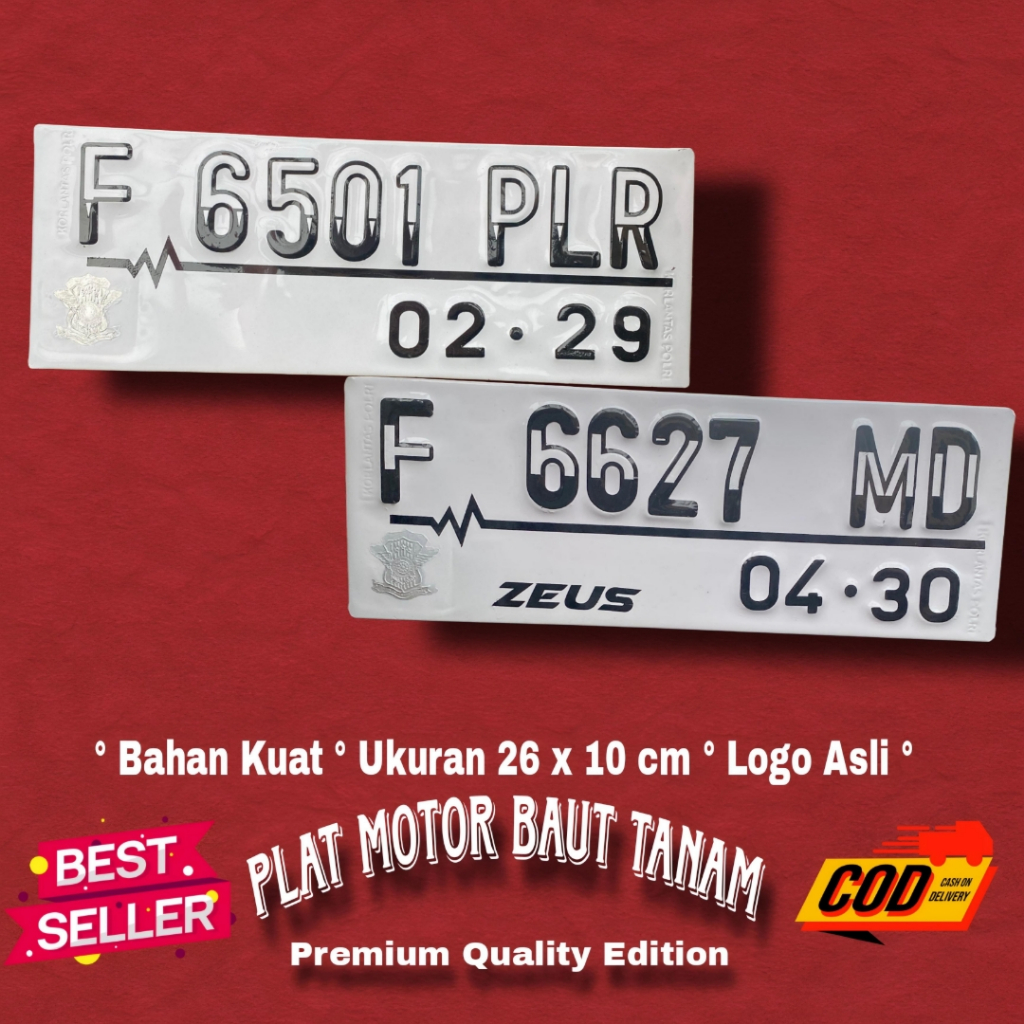 Jual Cetak Plat Nomor Motor Lipat Terbaru Custom Plat Motor Lipat Baut ...