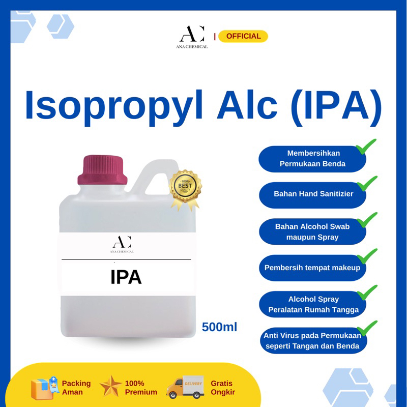 Jual Isopropyl Alcohol 500ml | IPA | Isopropil Alkohol Murni | Alkohol ...