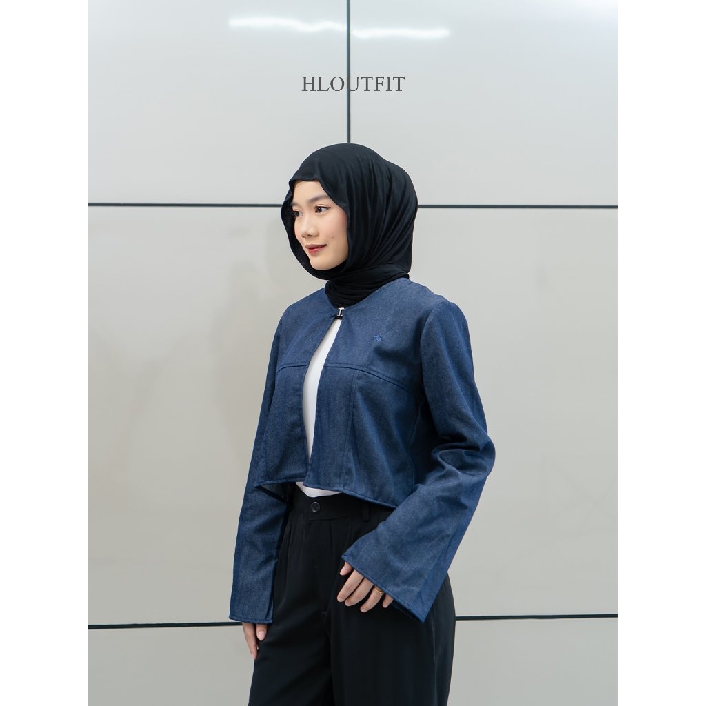 Jual HL Seoul Jeanwest Outer Crop- Atasan Wanita Softjeans Crop Korean ...