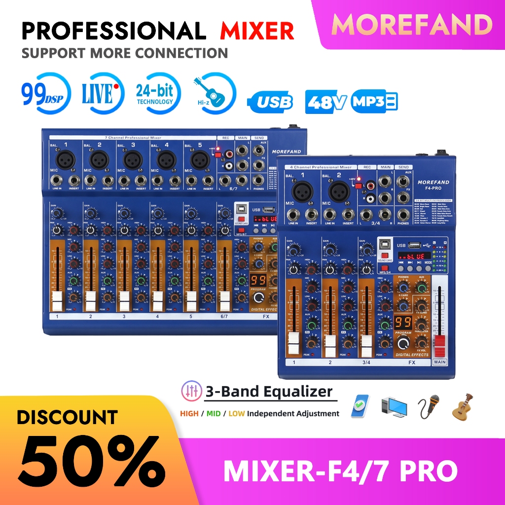 Jual 4 Channel Mixer audio/mixer mini/Sound Card/Amplifier Bluetooth ...