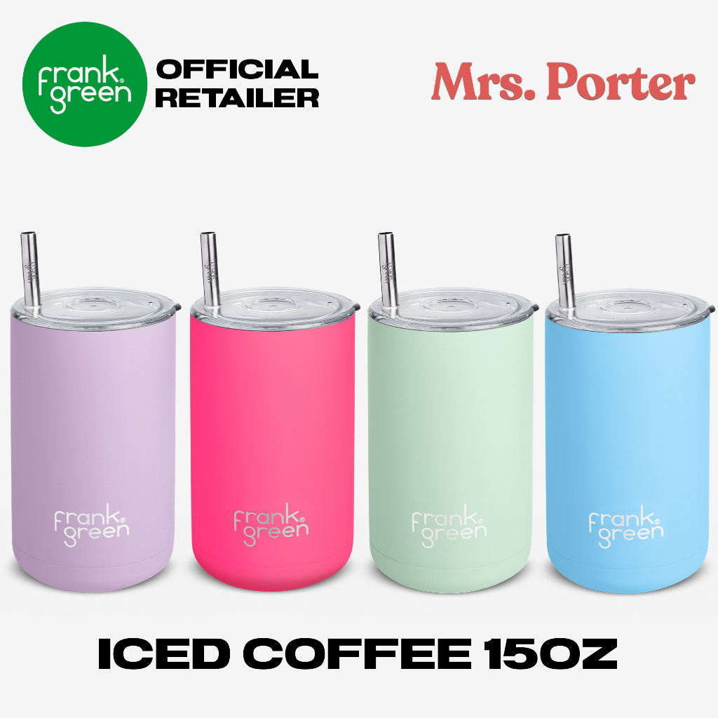 Jual frank green Iced Coffee Cup with Straw (15oz/425ml) | Shopee Indonesia