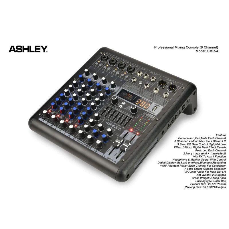 Jual Mixer Ashley SMR 4 SMR4 SM R4 Original Produk 4 Channel USB ...