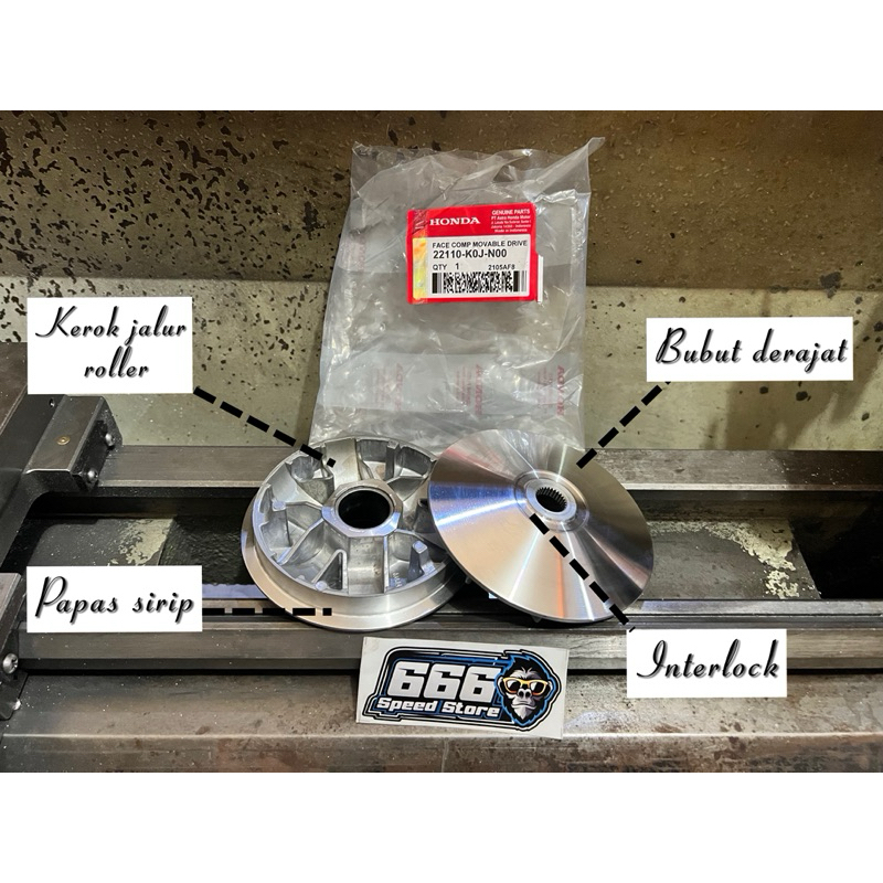 Jual pulley puli rumah roller set kipas lawan custom racing kode K0J untuk Genio Beat LED ECO ...