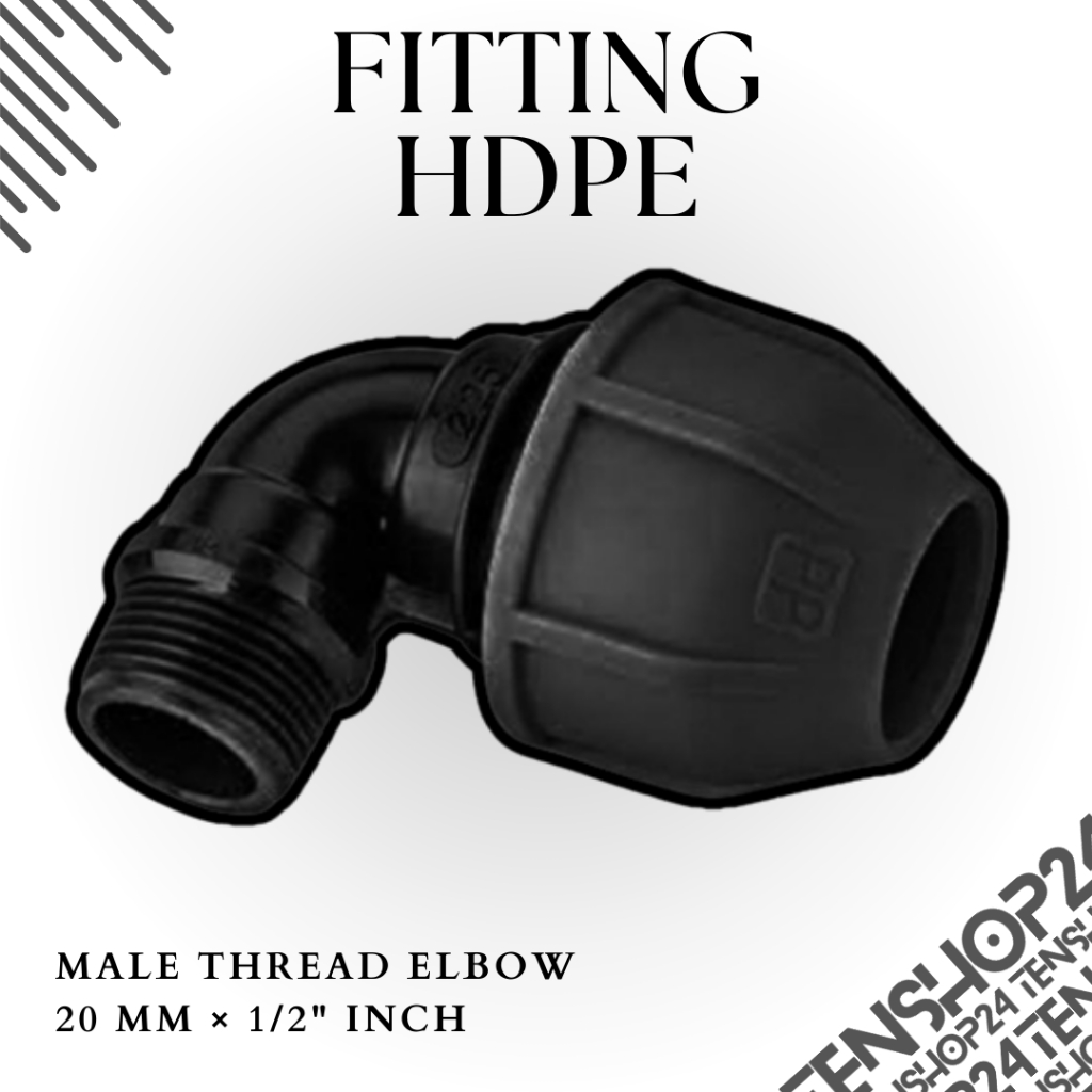 Jual Fitting HDPE Male Thread elbow / Knee Drat Luar - 20mm x 1/2 ...