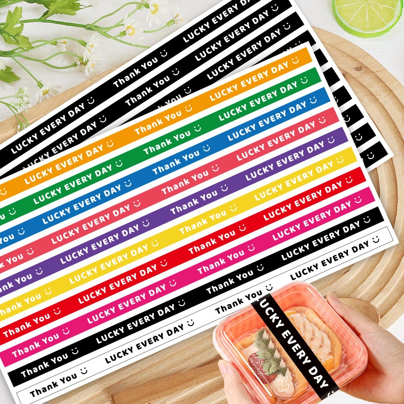 Jual Stiker Thank You Panjang 26cm Sticker Label Panjang LUCKY EVERY ...