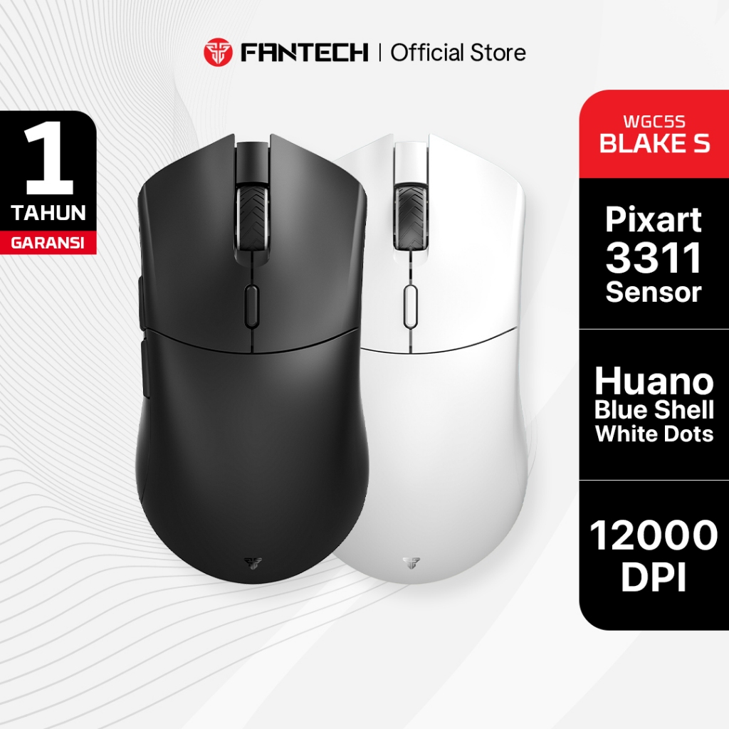 Jual Fantech DUAL MODE Wireless Mouse Gaming WGC5S Rechargeable PIXART ...