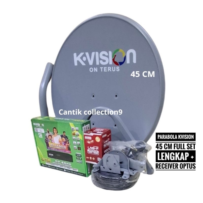 Jual Paket Parabola Mini 45 cm Kvision+Receiver Optus | Shopee Indonesia