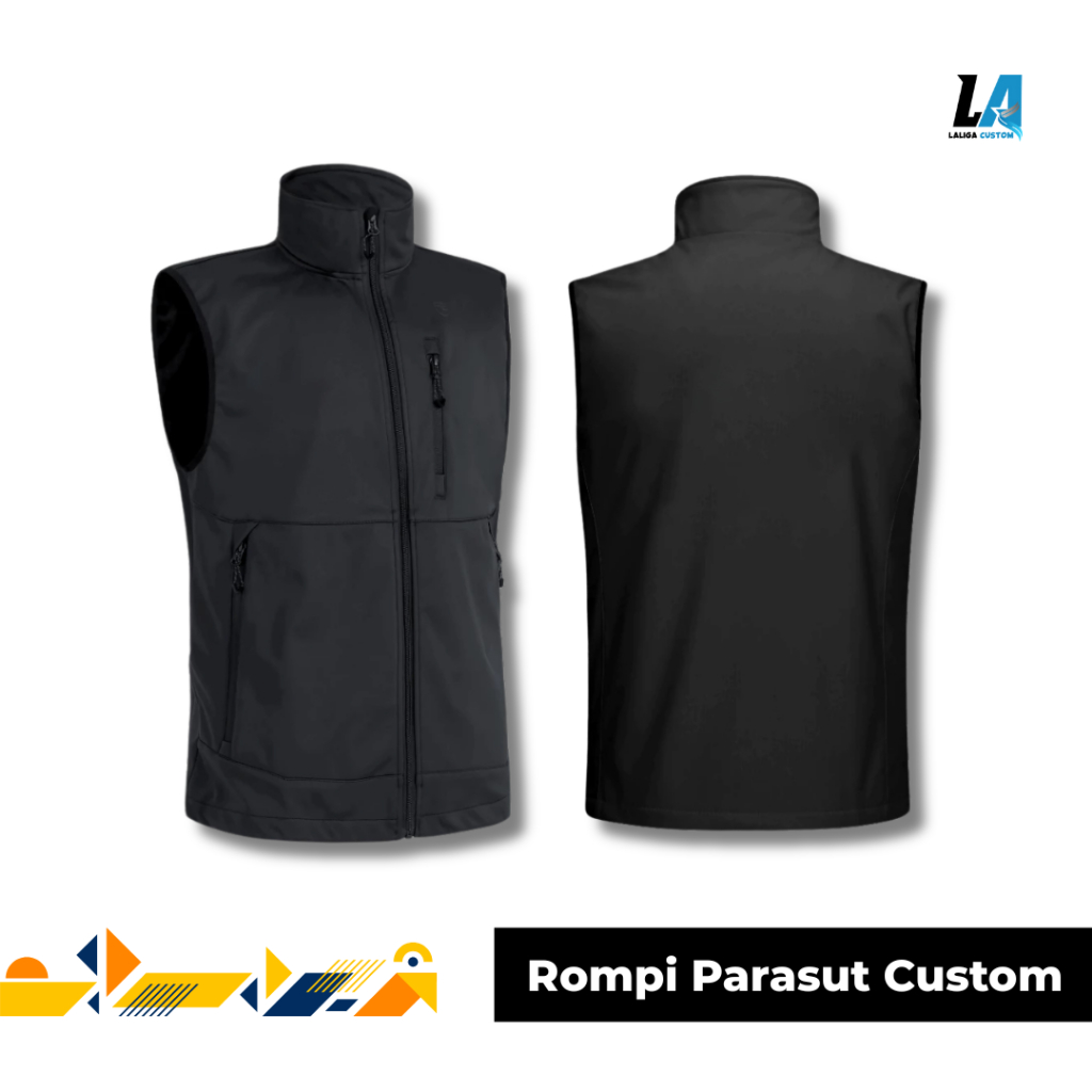 Jual Rompi Parasut Custom Rompi Kopi Terbaru Pria Wanita Logo Komunitas ...