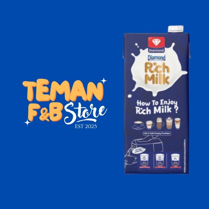 Jual Diamond Rich Milk UHT / Susu campuran kopi - 1 Liter | Shopee ...