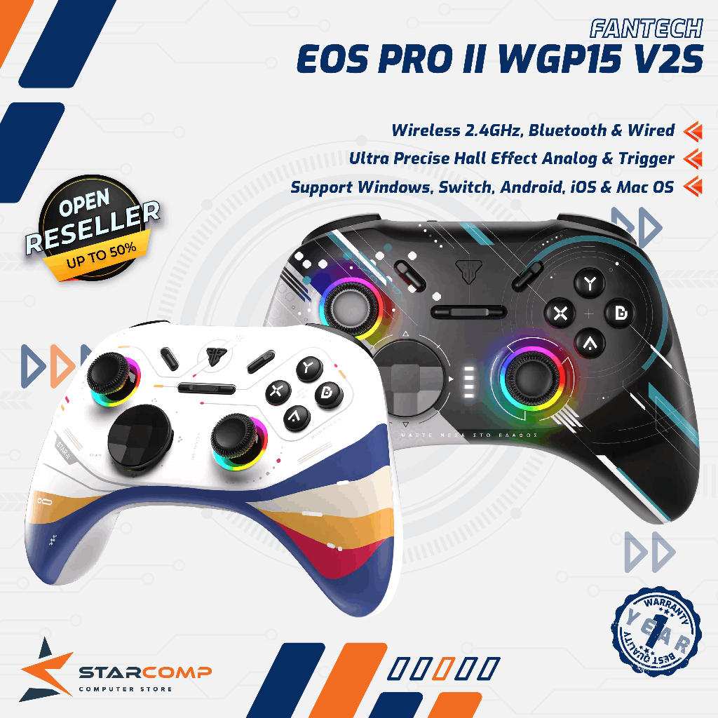 Jual Fantech WGP15V2S EOS PRO II Gaming Gamepad Wireless Tri-Mode Hall ...